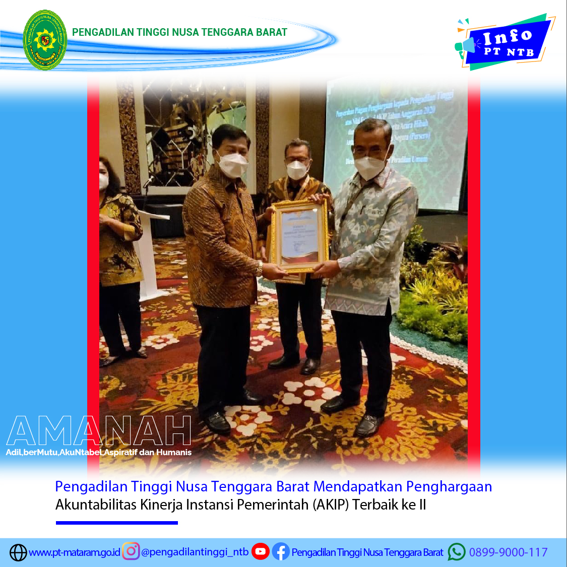 PENGADILAN TINGGI NUSA TENGGARA BARAT RAIH PENGHARGAAN AKUNTABILITAS ...