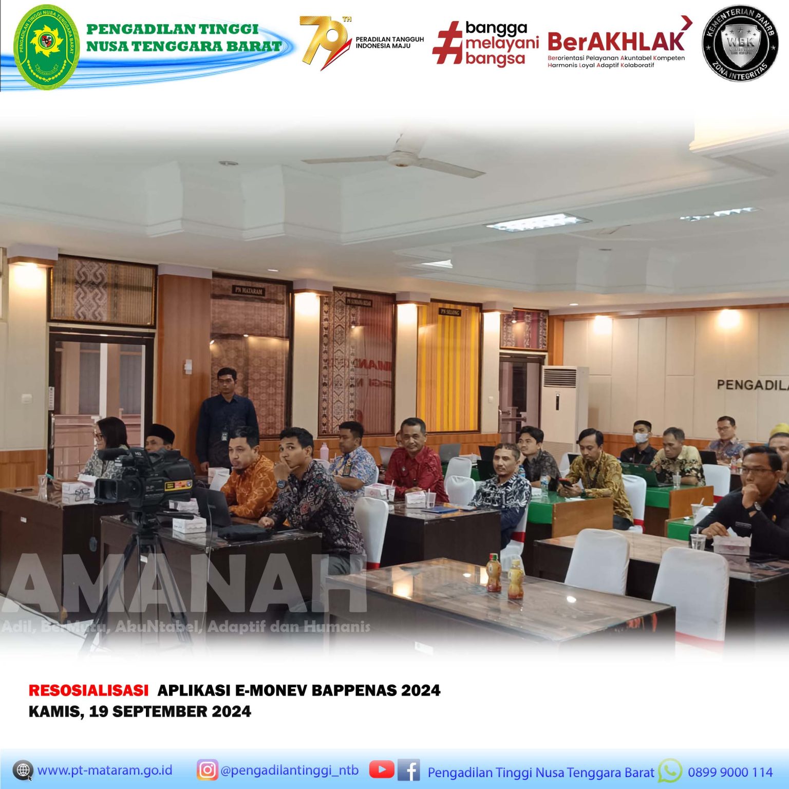 RESOSIALISASI APLIKASI E-MONEV BAPPENAS 2024 | Pengadilan Tinggi Nusa ...
