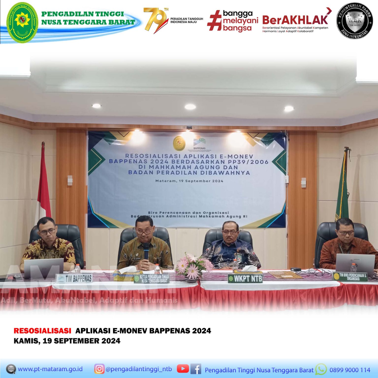 RESOSIALISASI APLIKASI E-MONEV BAPPENAS 2024 | Pengadilan Tinggi Nusa ...